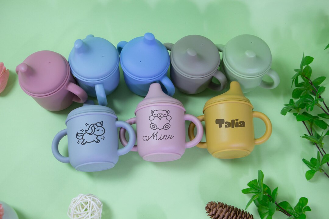 Custom Silicone Cup, Baby Silicone Sippy Cup, Personalized Silicone ...