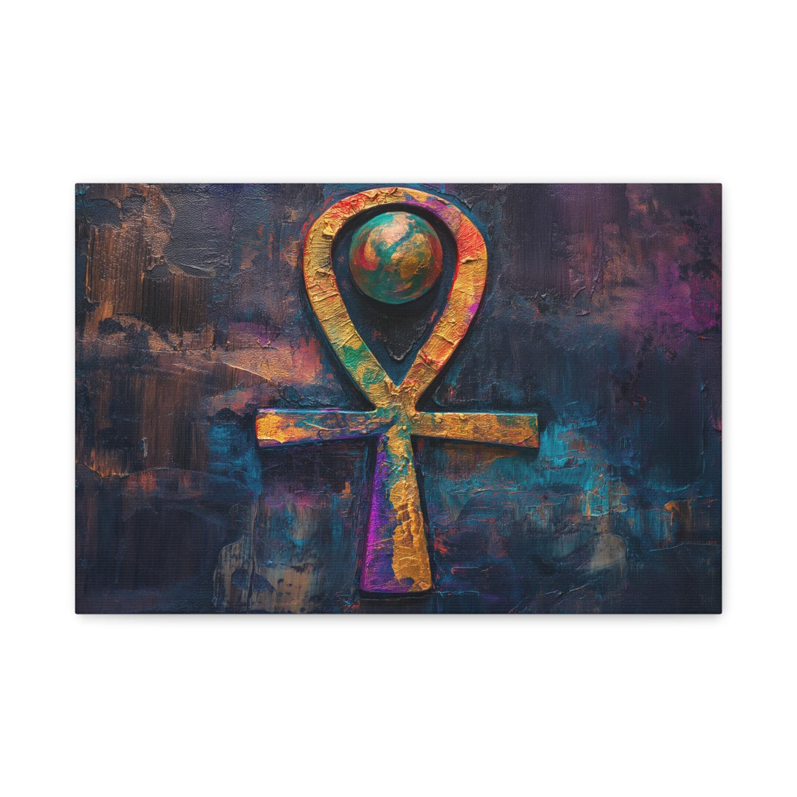 Ankh the World, Modern Art, Wall Art, Poster, Canvas Painting Matte ...