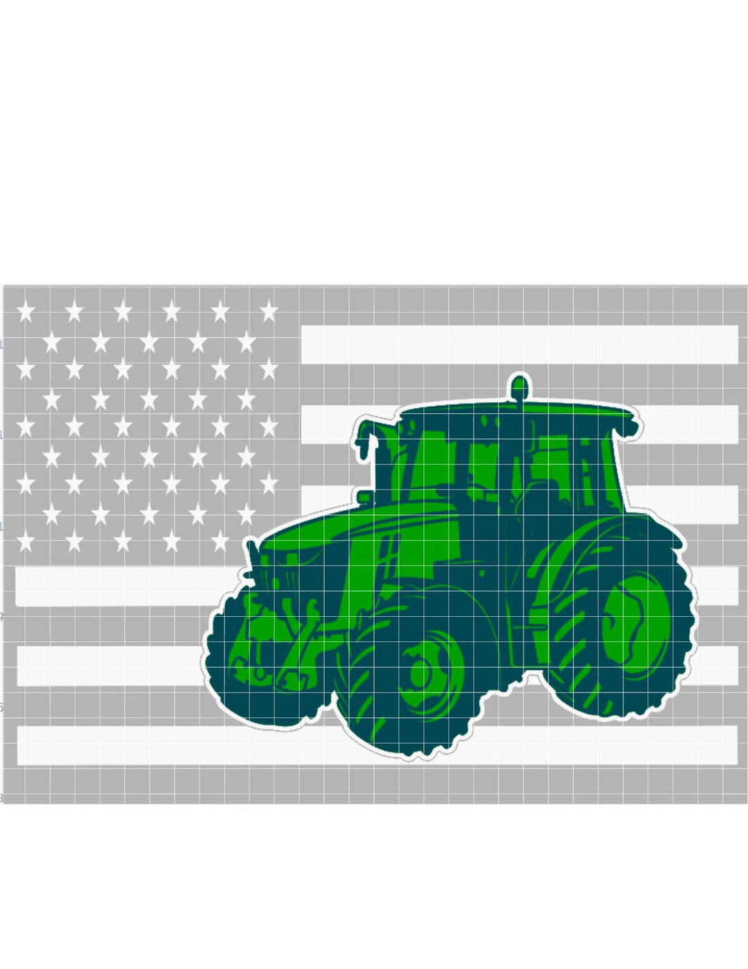 Multi Layer Tractor Flag 3D Laser Dxf Svg Cut Files - Etsy