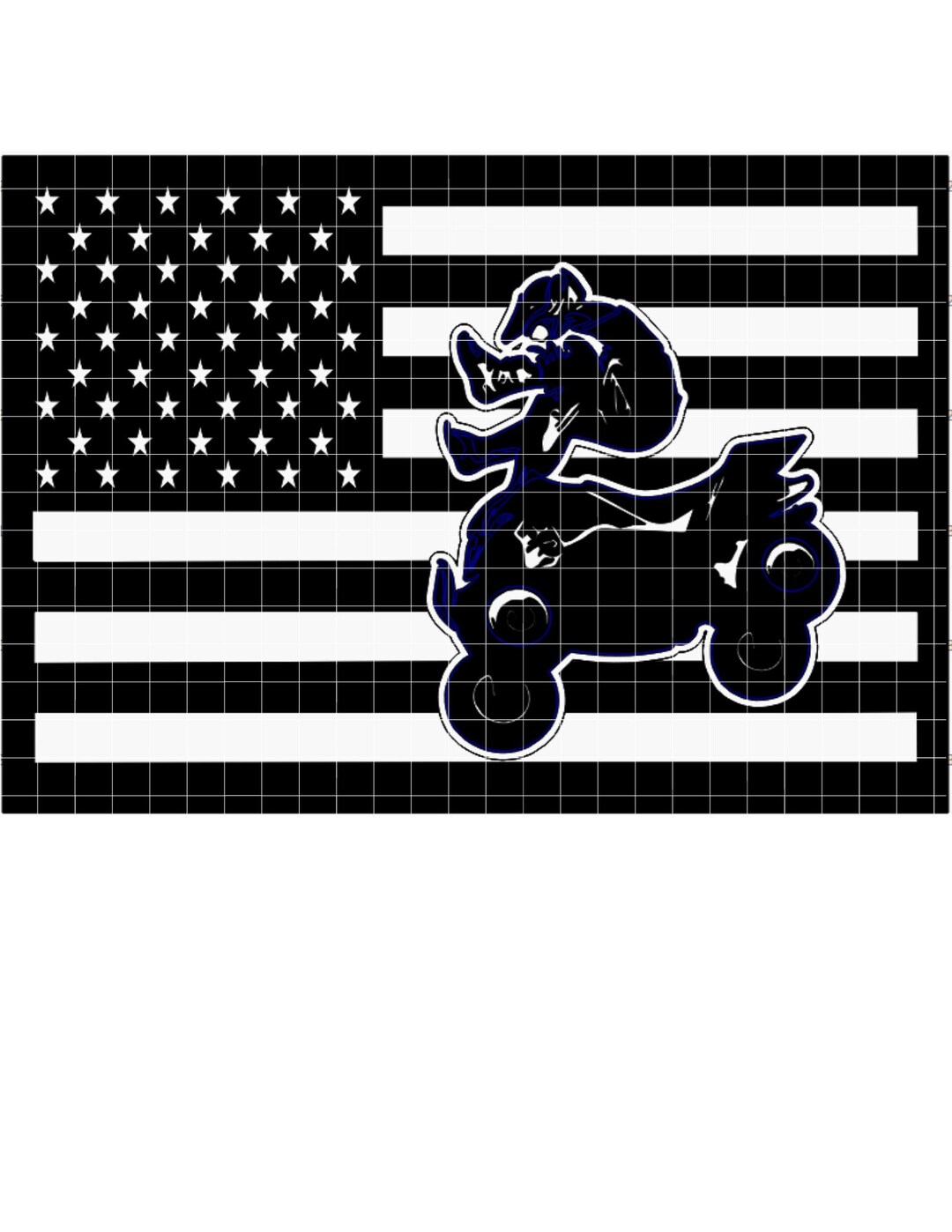 Layered Quad Side by Side ATV Flag 3D Laser Dxf Svg Cut Files - Etsy