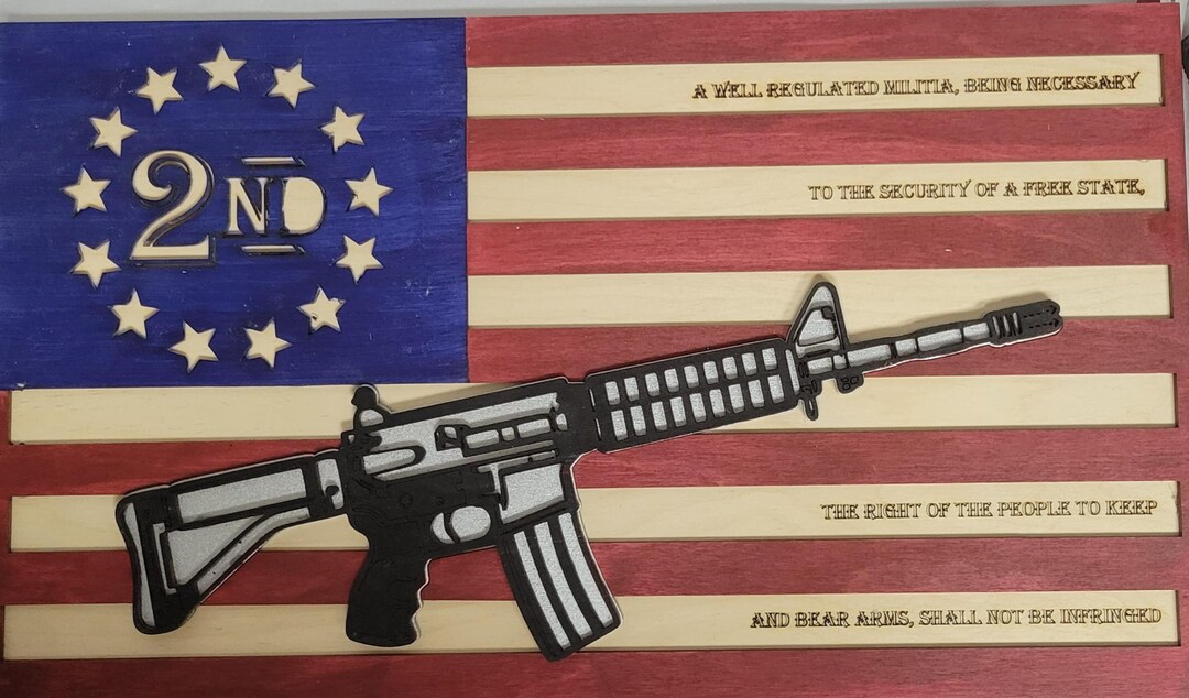 US 2nd Amendment AR 15 Digital Flag Layered Laser Cut Files Svg, Dxf - Etsy