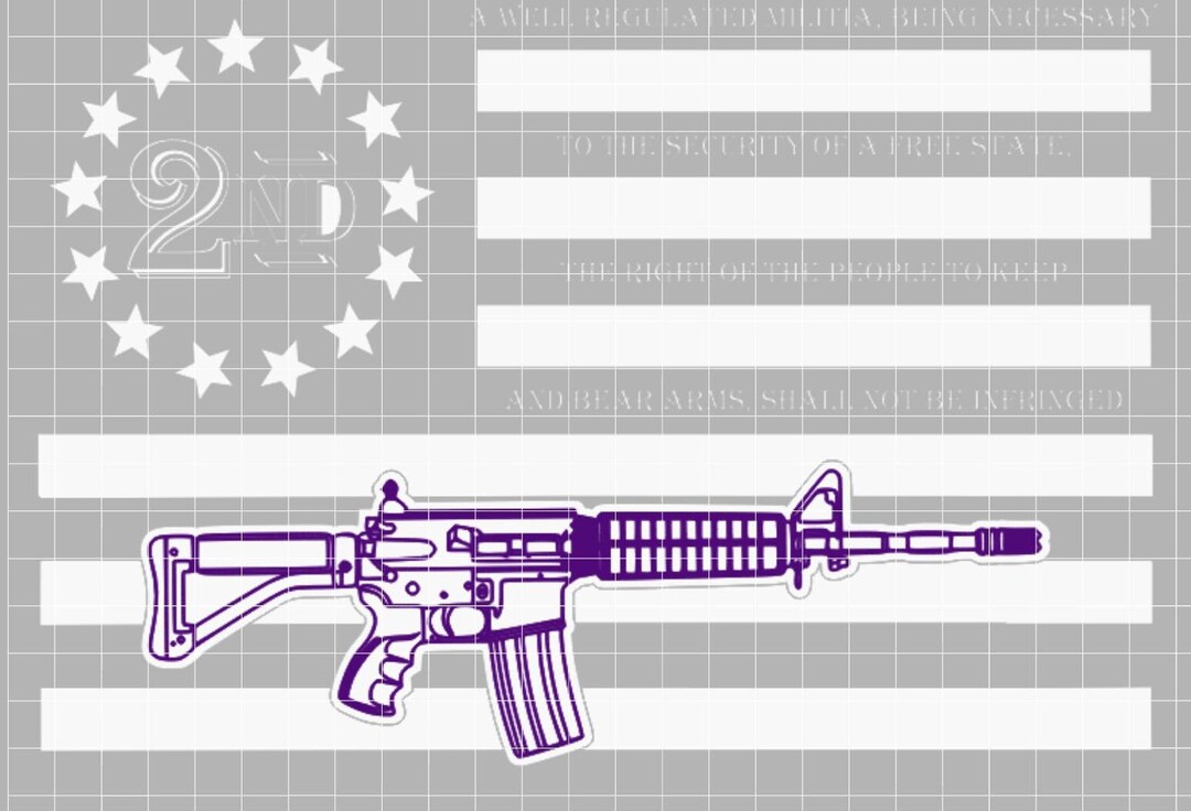 US 2nd Amendment AR 15 Digital Flag Layered Laser Cut Files Svg, Dxf - Etsy