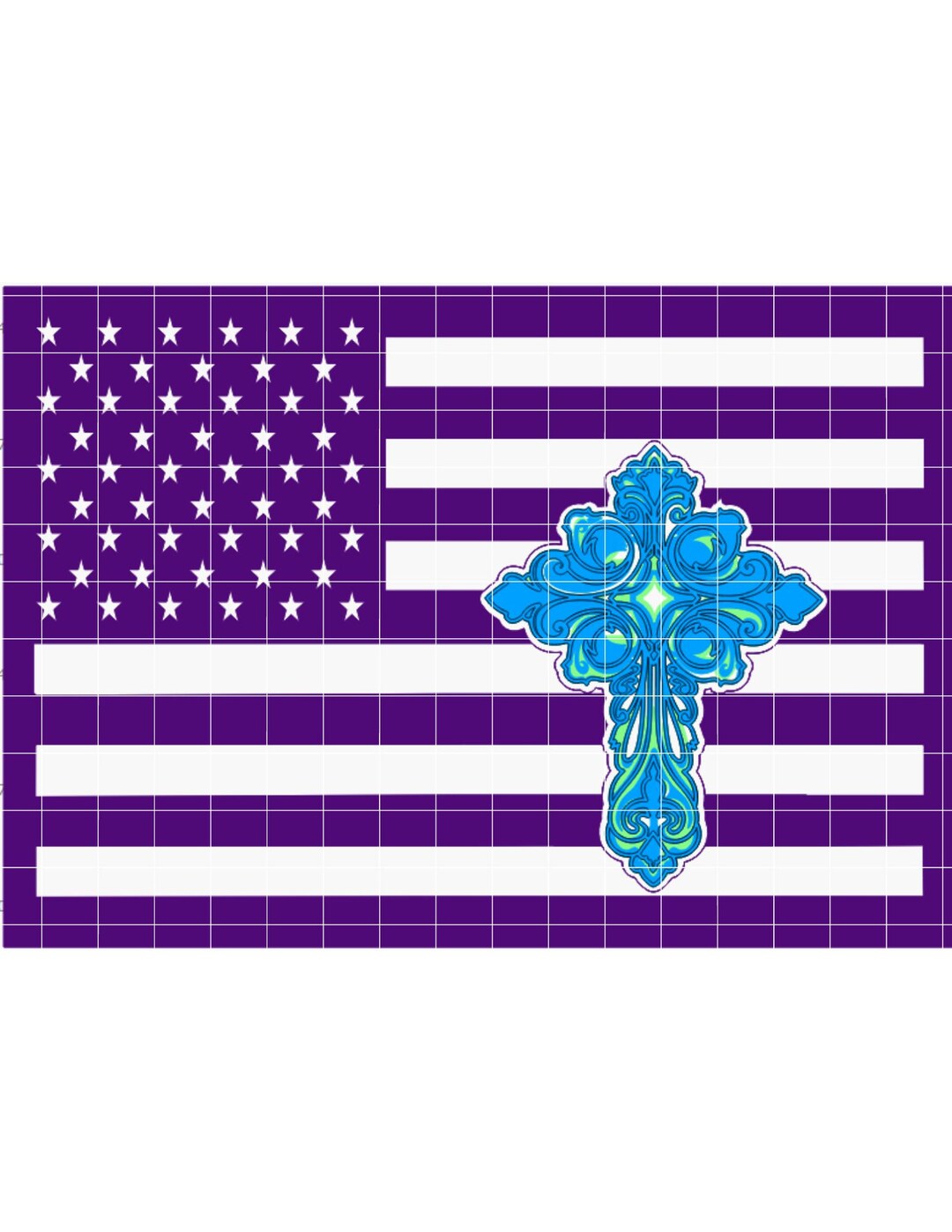 Layer Christian Cross Flag Digital Dxf Sgv Files - Etsy