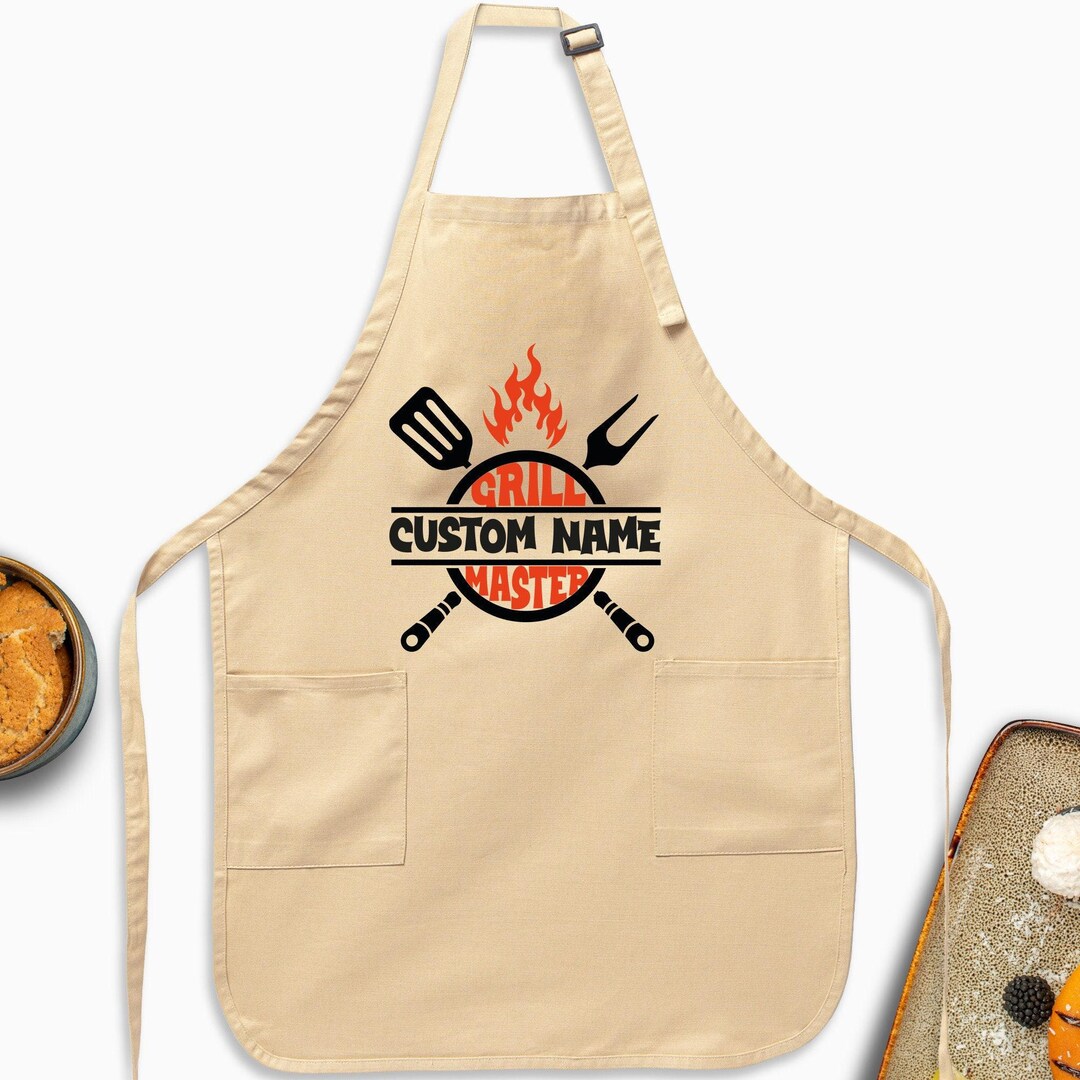 Custom Grill Master Apron, Personalized Dad Gift - Etsy