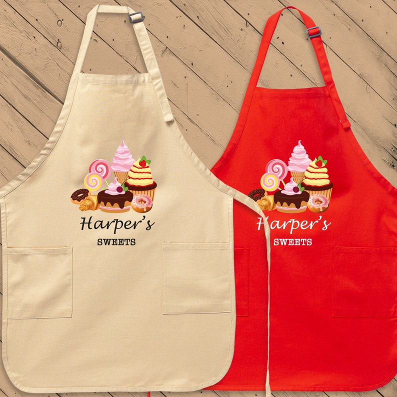 Personalized Sweet Baker Apron, Custom Sweet Lover Apron, Baker Mom ...