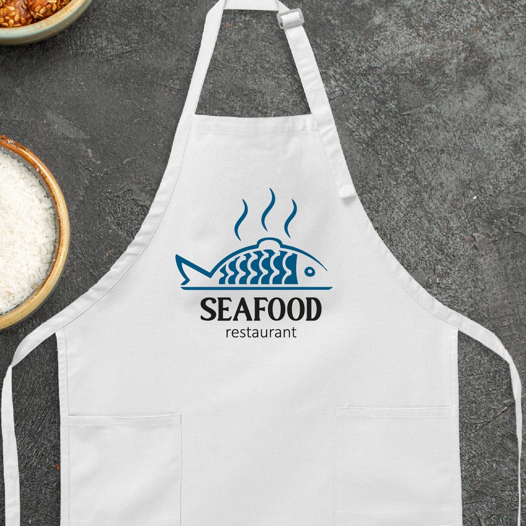 Seafood Restaurant Apron, Coastal Chef Gift, Seaside Kitchen Apron ...