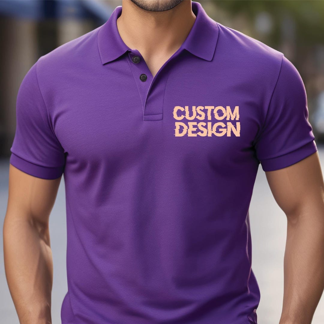 Custom Polo Shirt, Custom Text Logo Design Polo for Men and Women ...