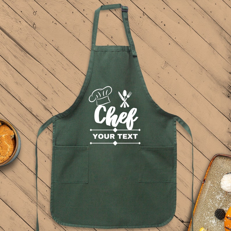 Custom Chef Apron for Women and Men, Personalized Name Apron, Customized Apron, Gift for Mom ...