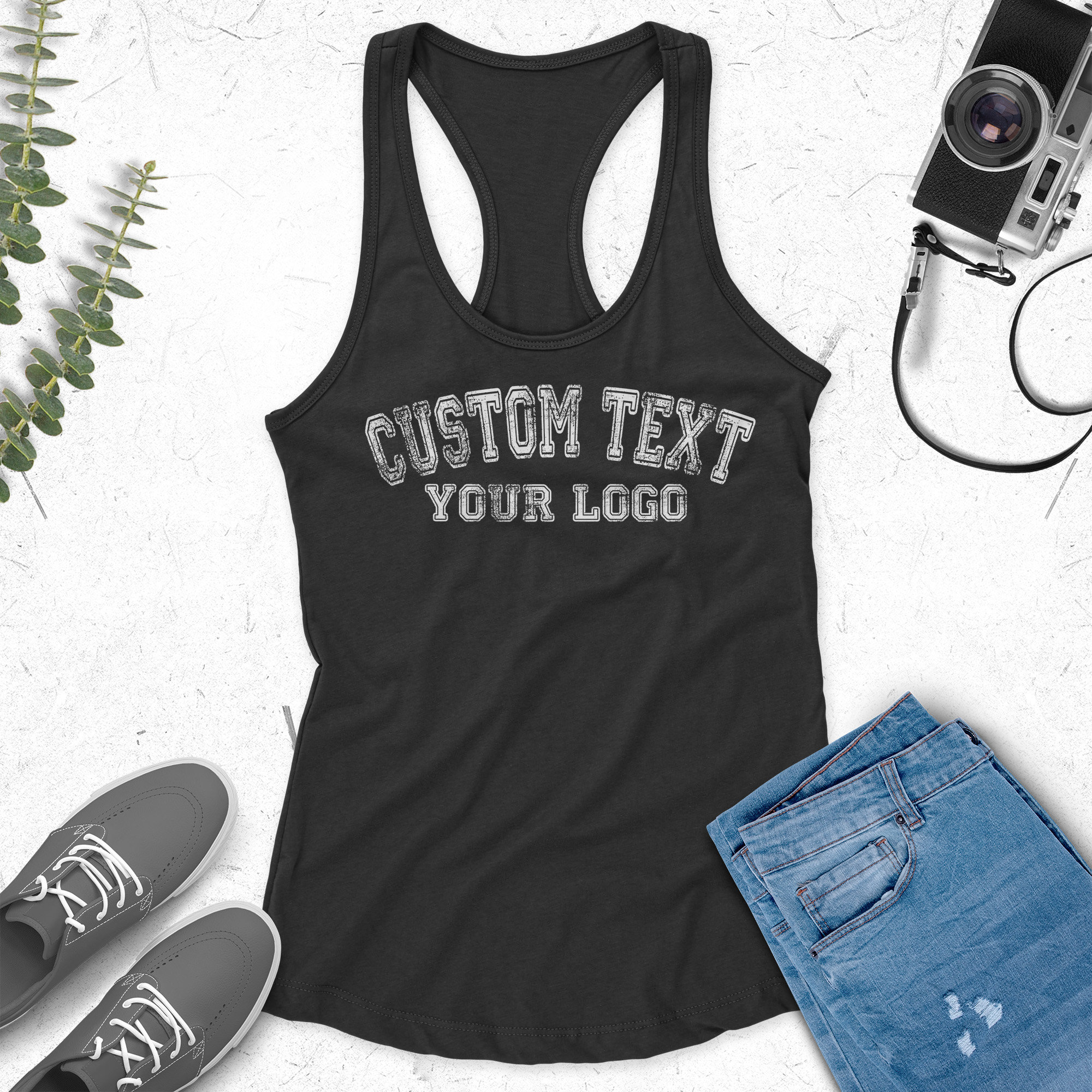 Custom Text Tank Top, Personalized Logo Tank Top, Custom Design Tank ...