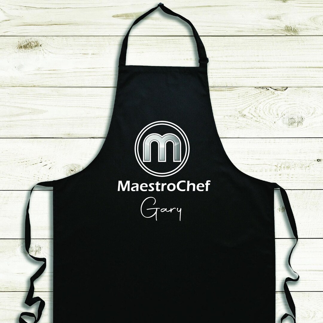 Funny Maestro Chef Apron, Personalized Chef Apron, Baking Apron for ...