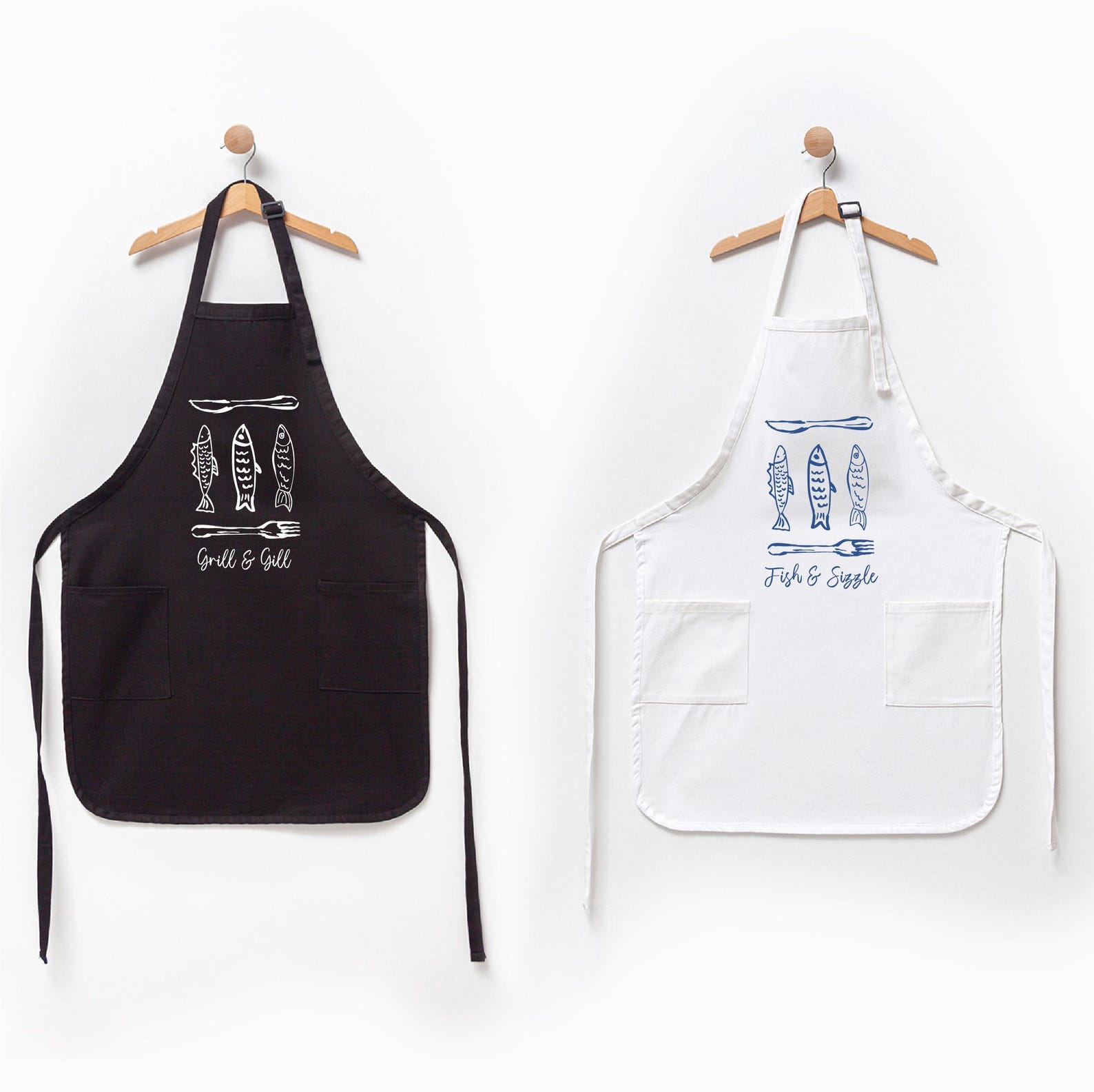Sardines Apron, Custom Fish Restaurant Apron, Seafood Apron, Fishing ...