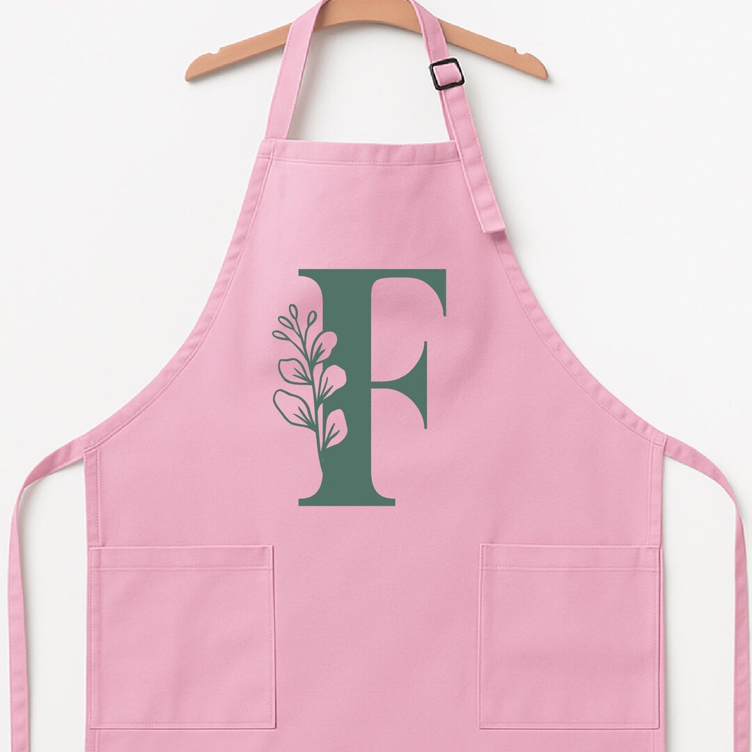 Custom Letter Monogram Apron, Customized Aprons for Kitchen Gifts ...