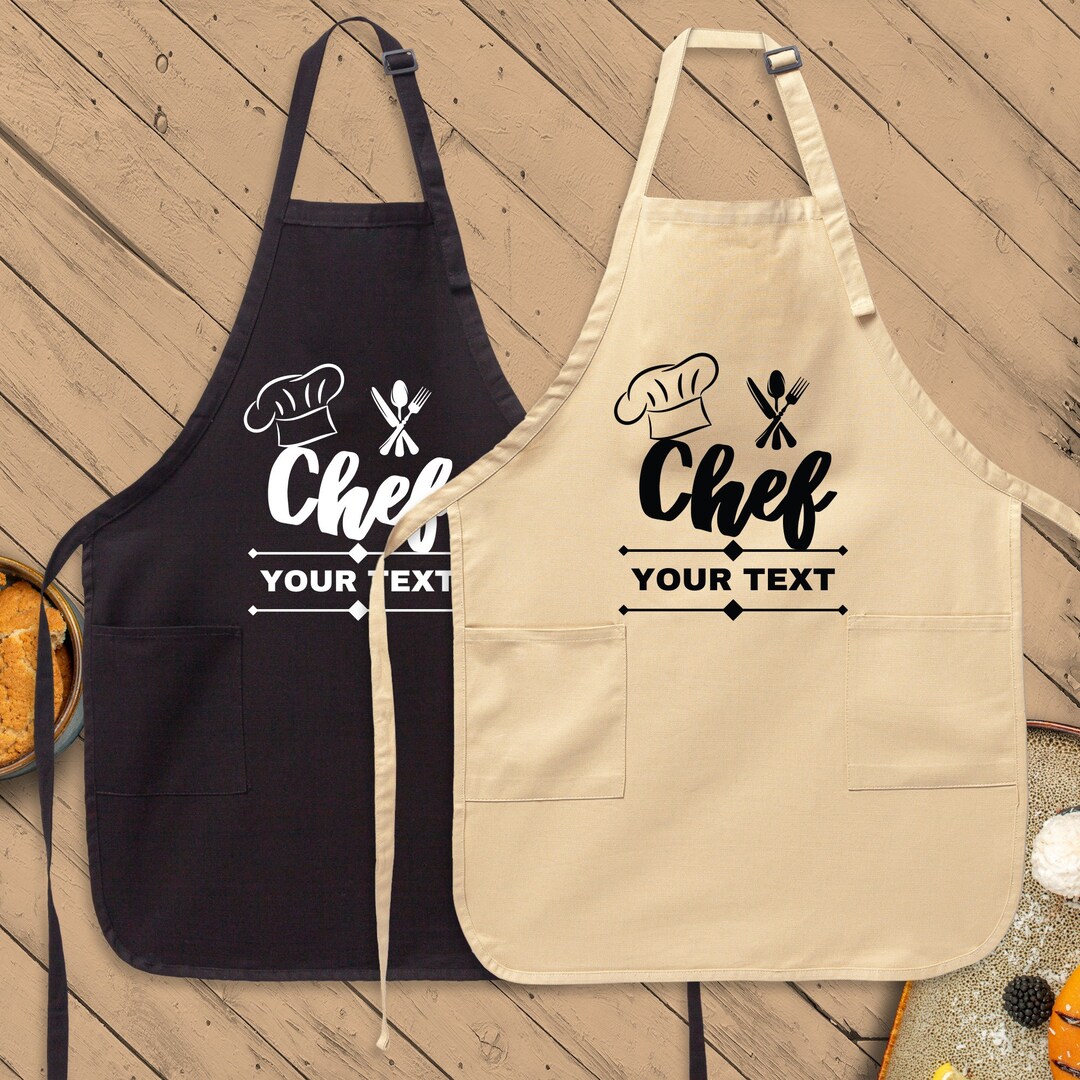 Custom Chef Apron for Women and Men, Personalized Name Apron ...