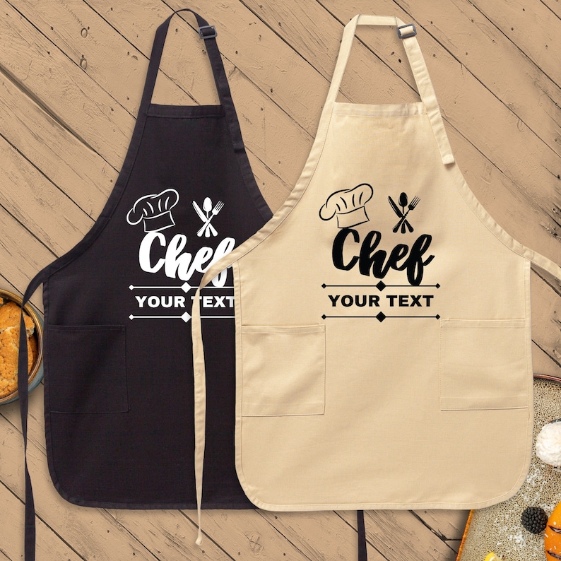 Custom Chef Apron for Women and Men, Personalized Name Apron ...