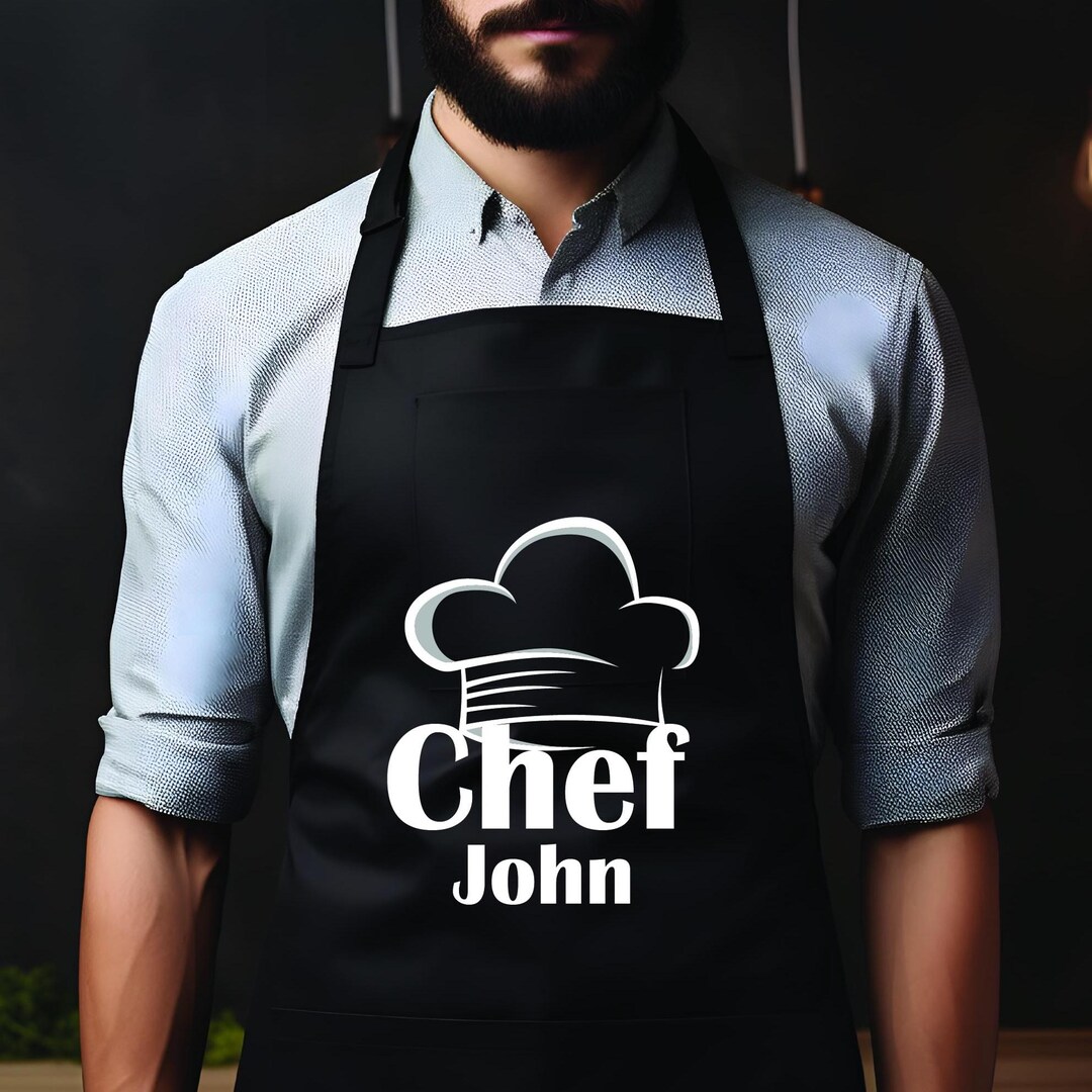 Customized Chef Apron, Personalized Kitchen Apron for Men and Women ...