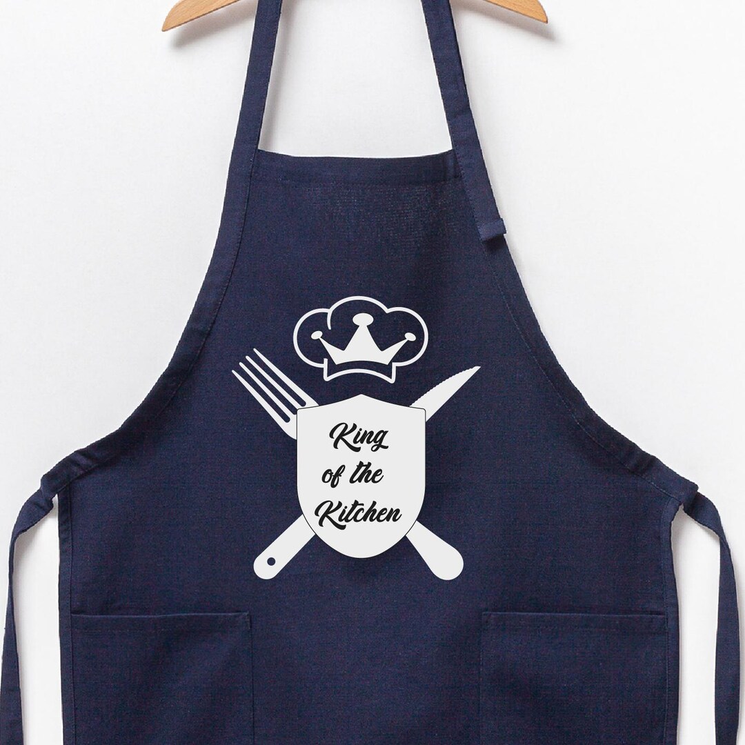 King of the Kitchen Apron, Personalized Dad Apron for Men, BBQ Daddy ...