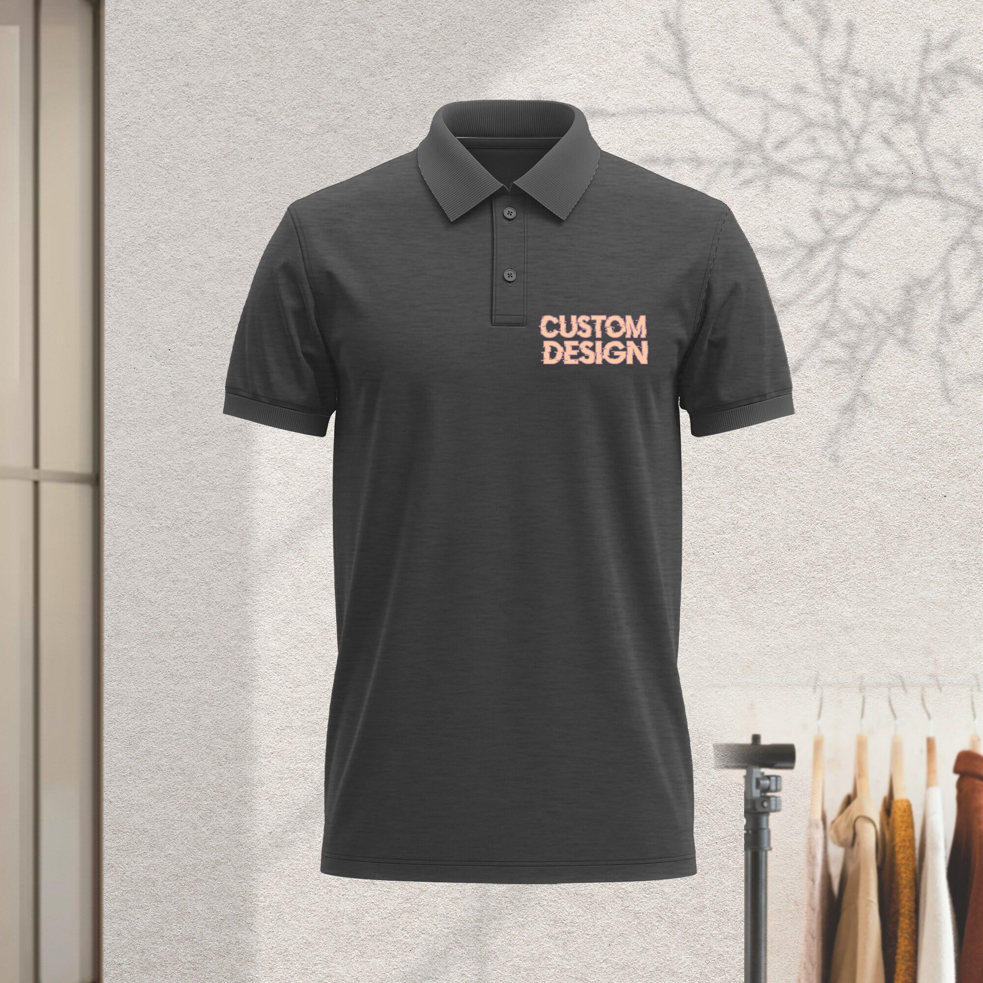 Custom Polo Shirt, Custom Text Logo Design Polo for Men and Women ...