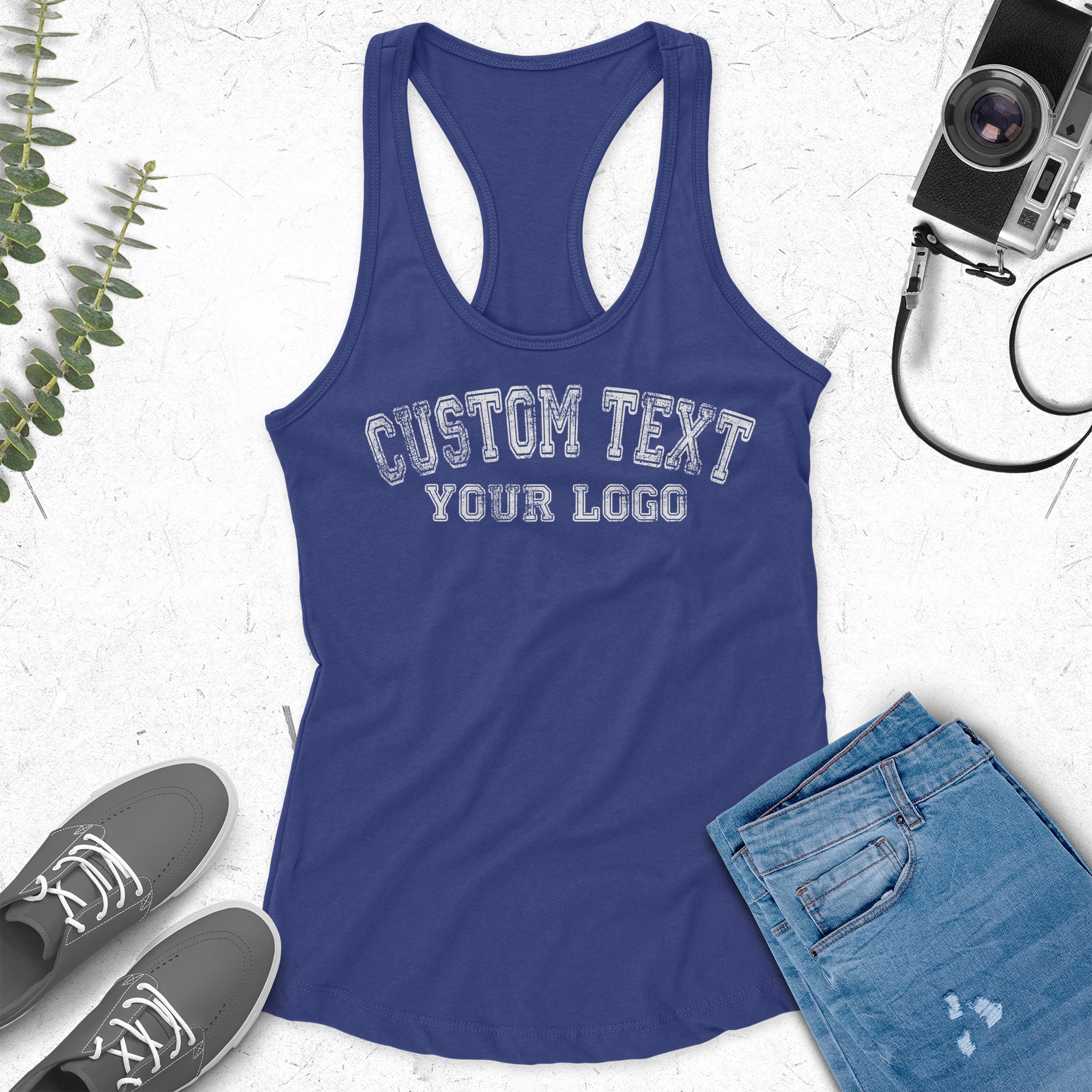 Custom Text Tank Top, Personalized Logo Tank Top, Custom Design Tank ...