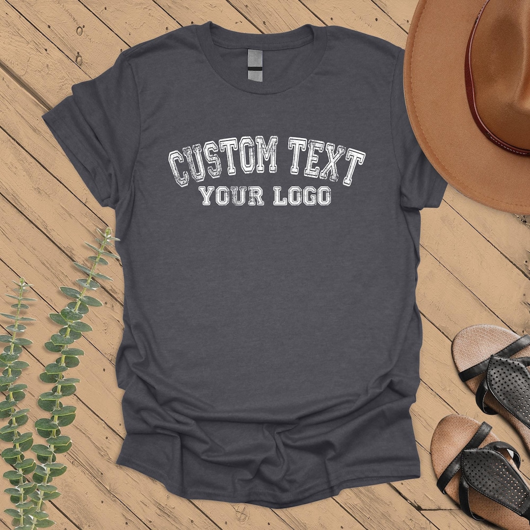 Custom Text T-shirt, Personalized Logo T-shirt, Custom Design T-shirt ...