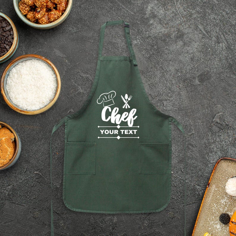 Custom Chef Apron for Women and Men, Personalized Name Apron ...