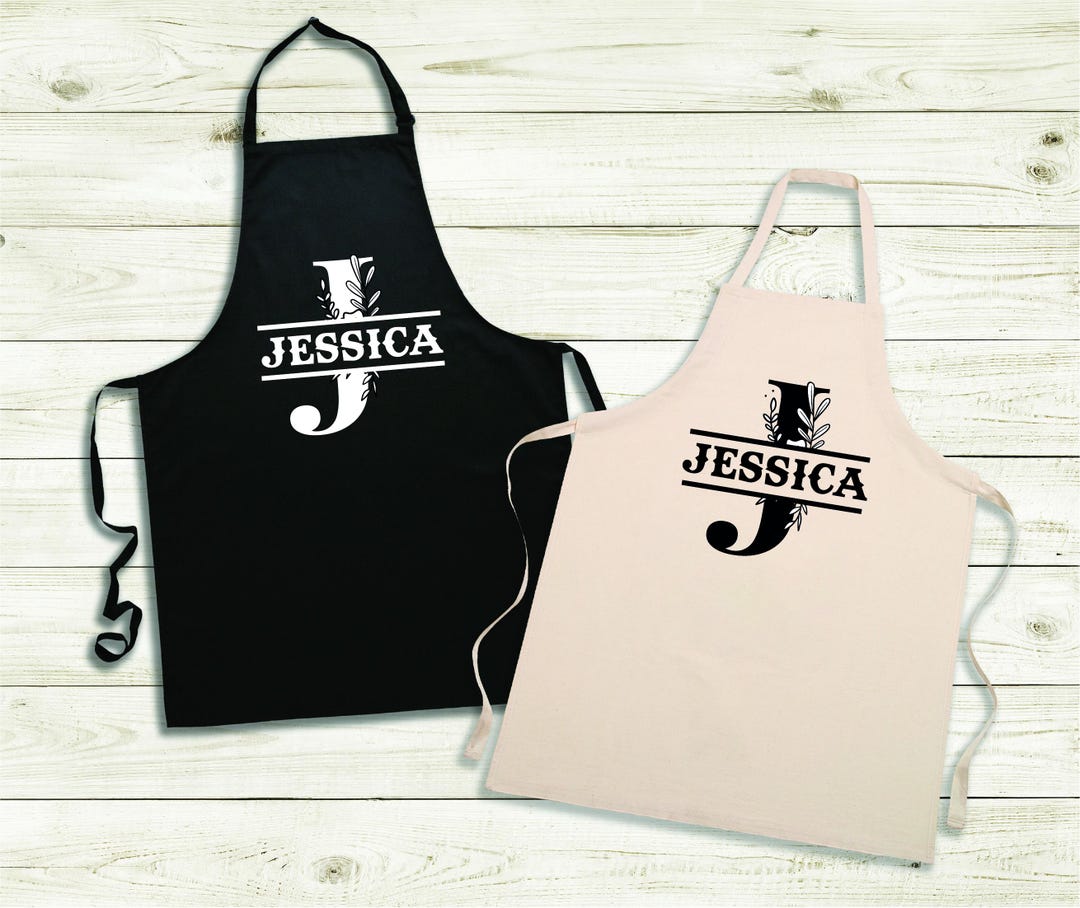 Custom Initial Apron for Women, Personalized Name Apron, Gift for Her ...