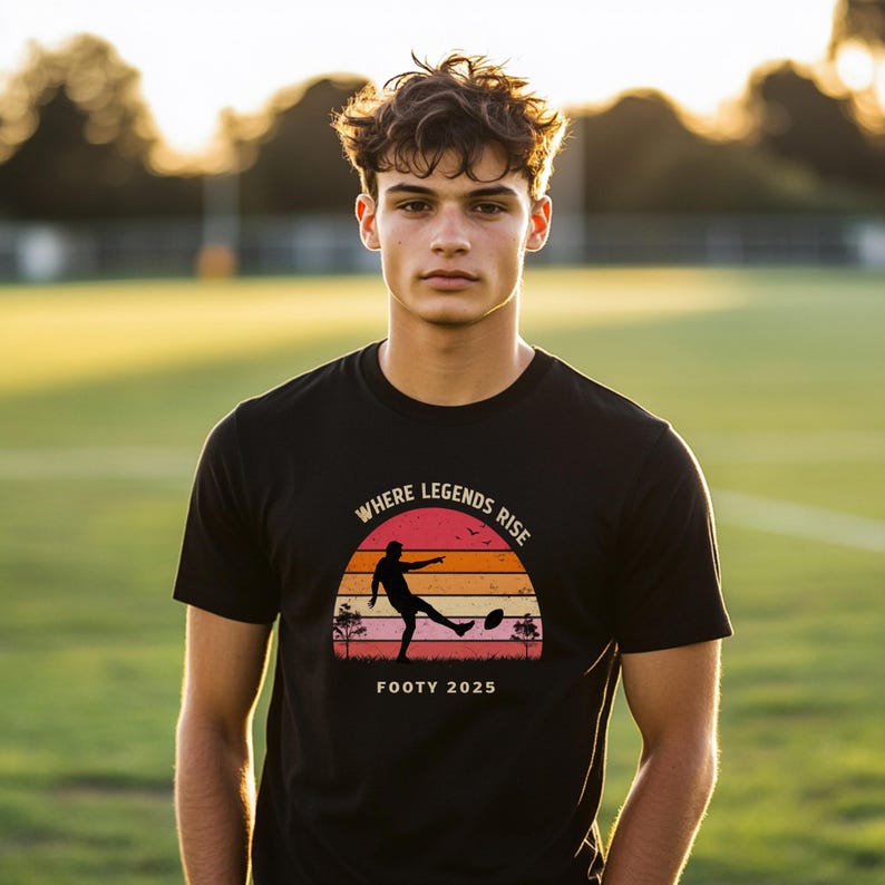 Footy 2025 Where Legends Rise T-shirt, Vintage Retro Aussie Football ...