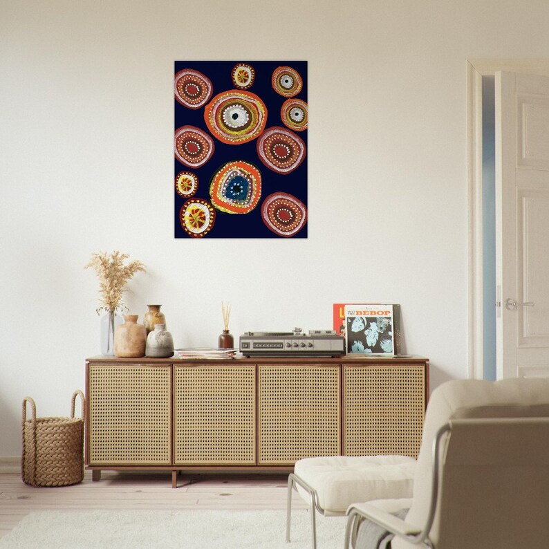 Pathway Lands, Aboriginal Dot Painting, Traditional Indigenous Wall Art ...