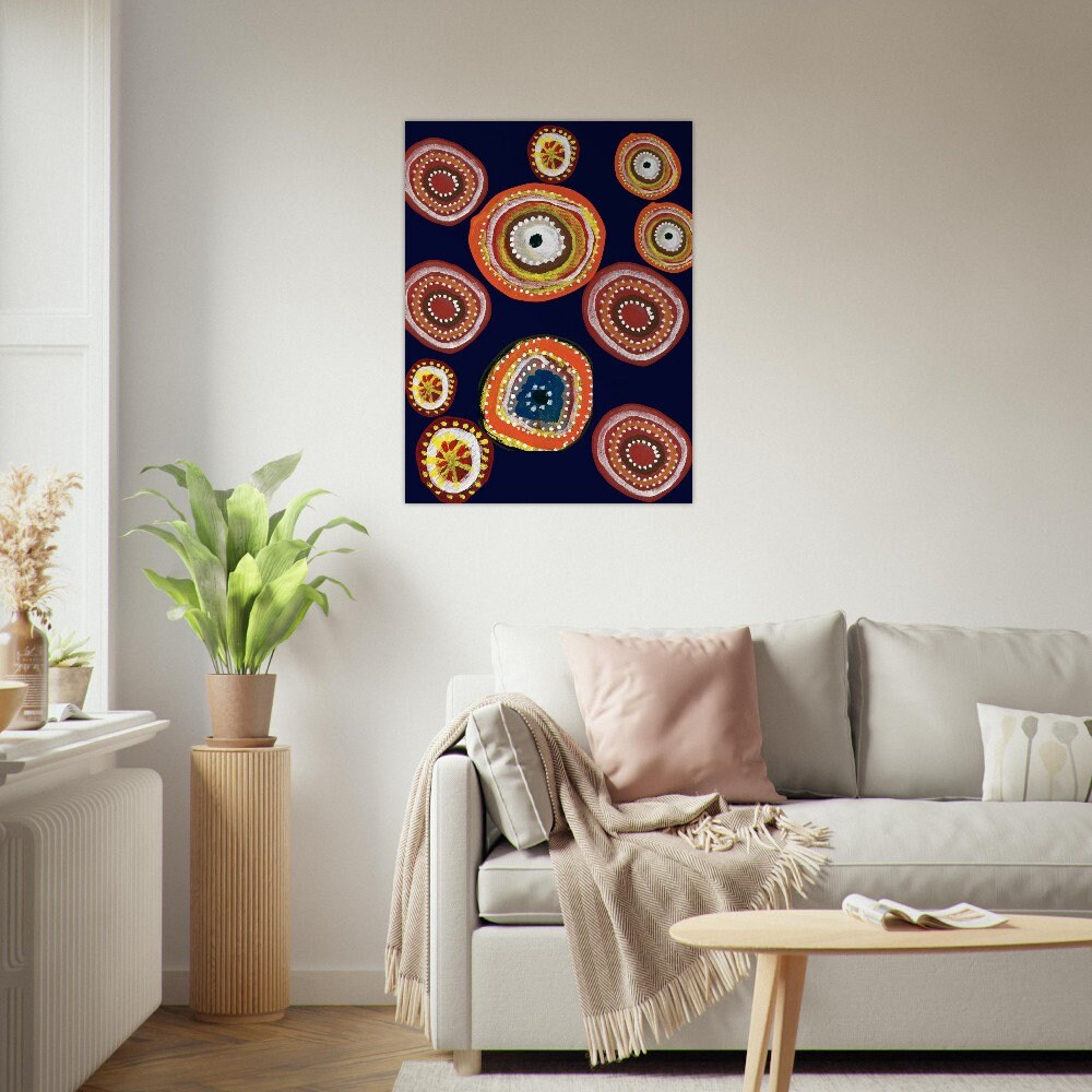 Pathway Lands, Aboriginal Dot Painting, Traditional Indigenous Wall Art ...