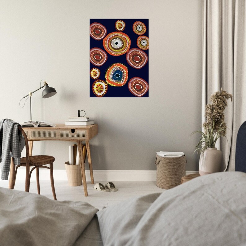 Pathway Lands, Aboriginal Dot Painting, Traditional Indigenous Wall Art ...