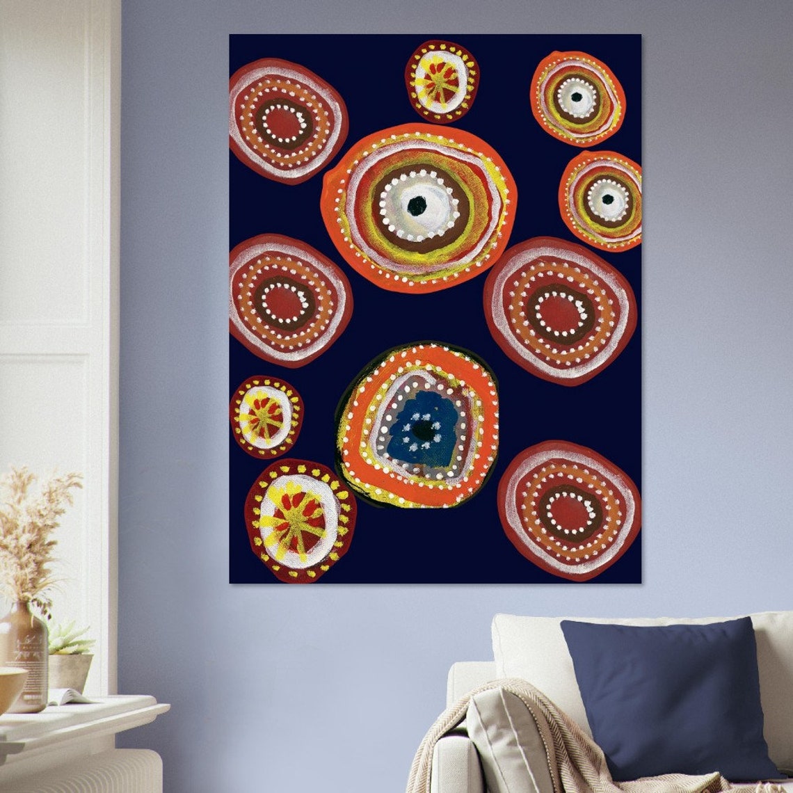 Pathway Lands, Aboriginal Dot Painting, Traditional Indigenous Wall Art ...