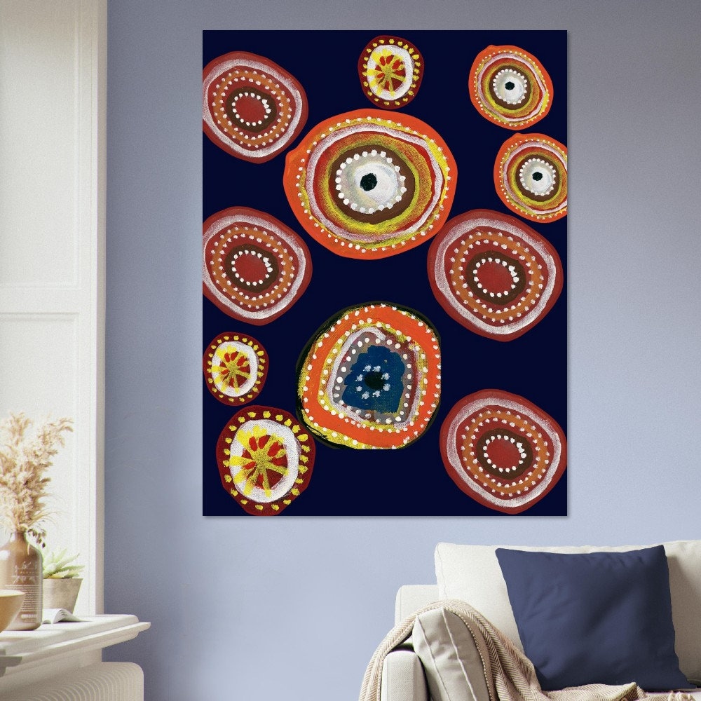 Pathway Lands, Aboriginal Dot Painting, Traditional Indigenous Wall Art ...