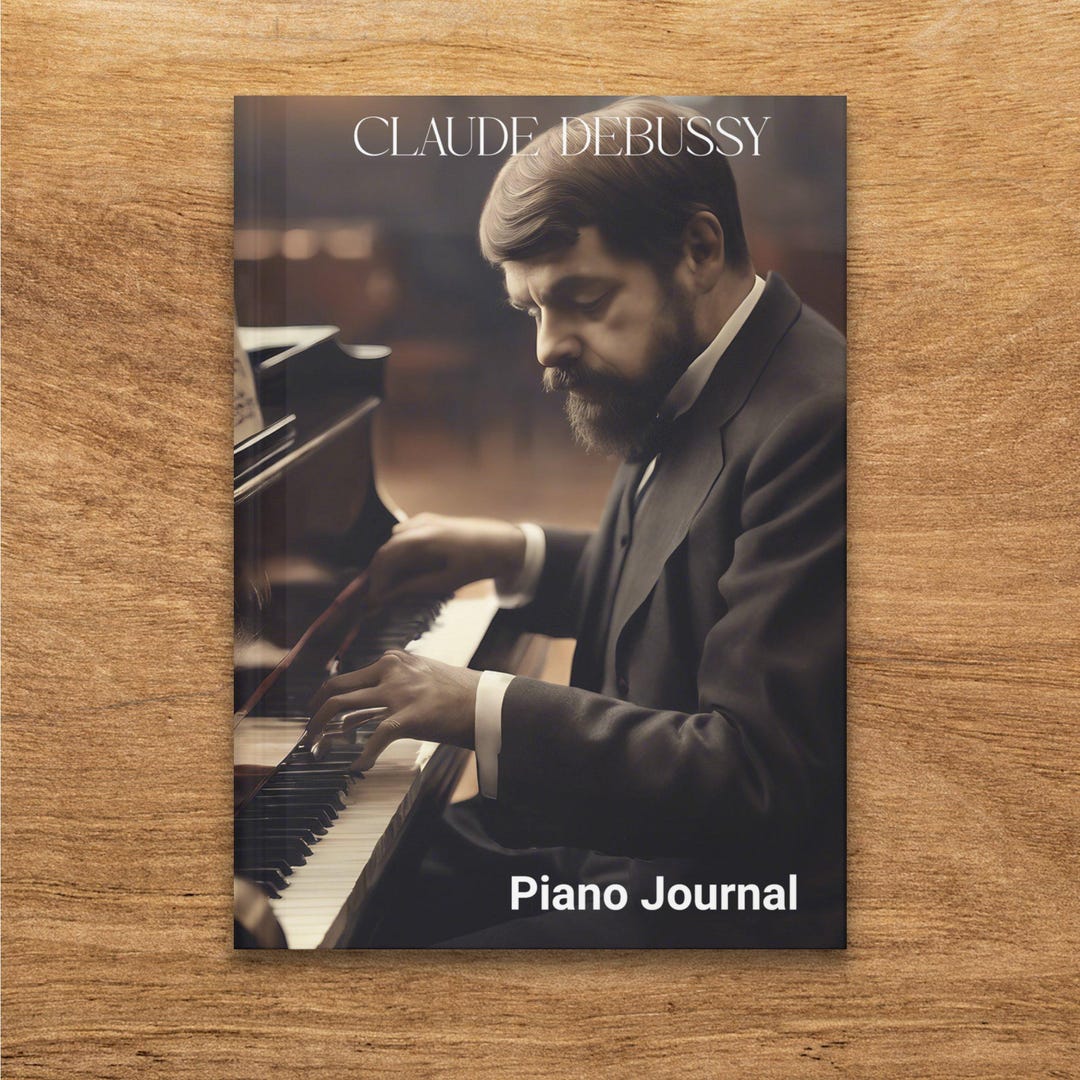 Vintage 2025 Piano Journal Music Composition Notebook Claude Debussy ...