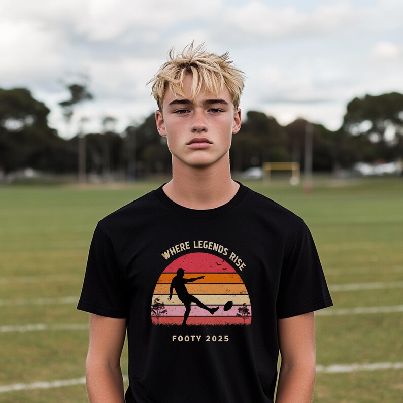Footy 2025 Where Legends Rise T-shirt, Vintage Retro Aussie Football ...