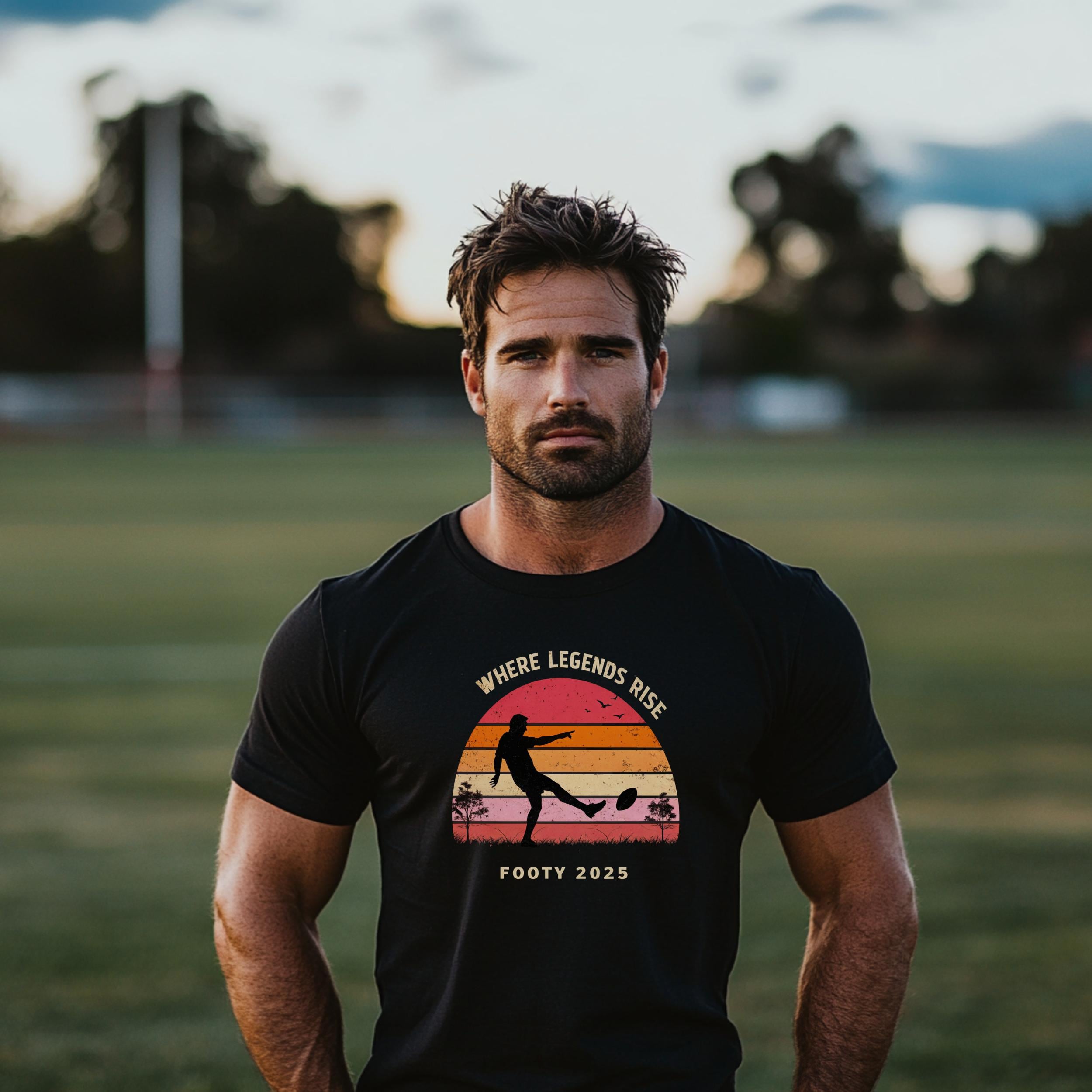 Footy 2025 Where Legends Rise T-shirt, Vintage Retro Aussie Football ...