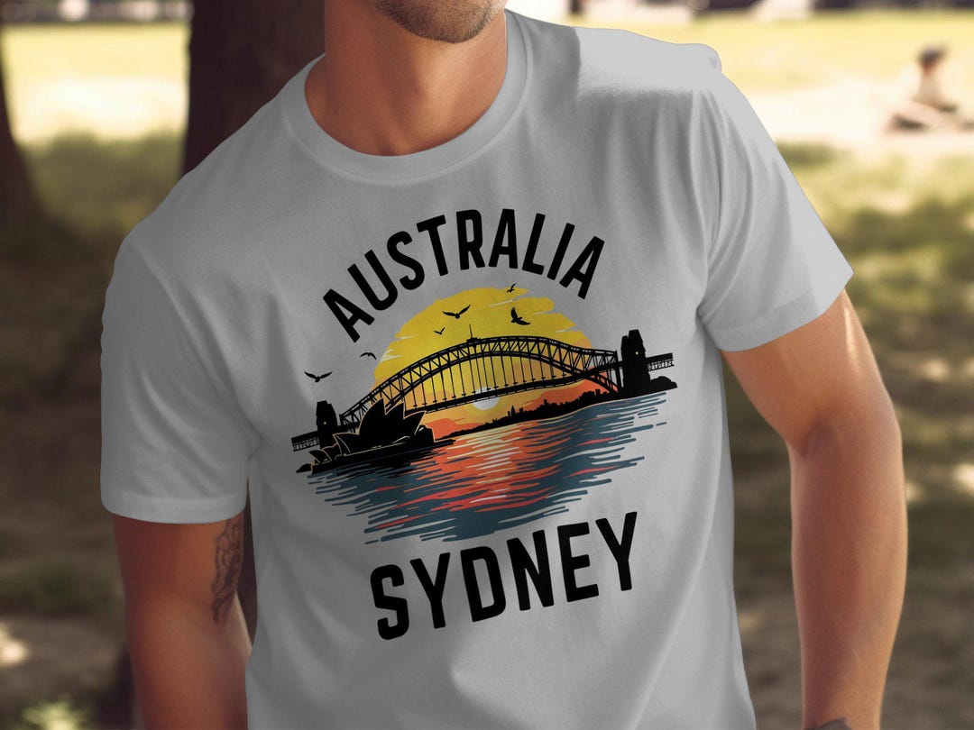 Australia Sydney Sunrise Bridge T-shirt, Unique Australia Travel ...