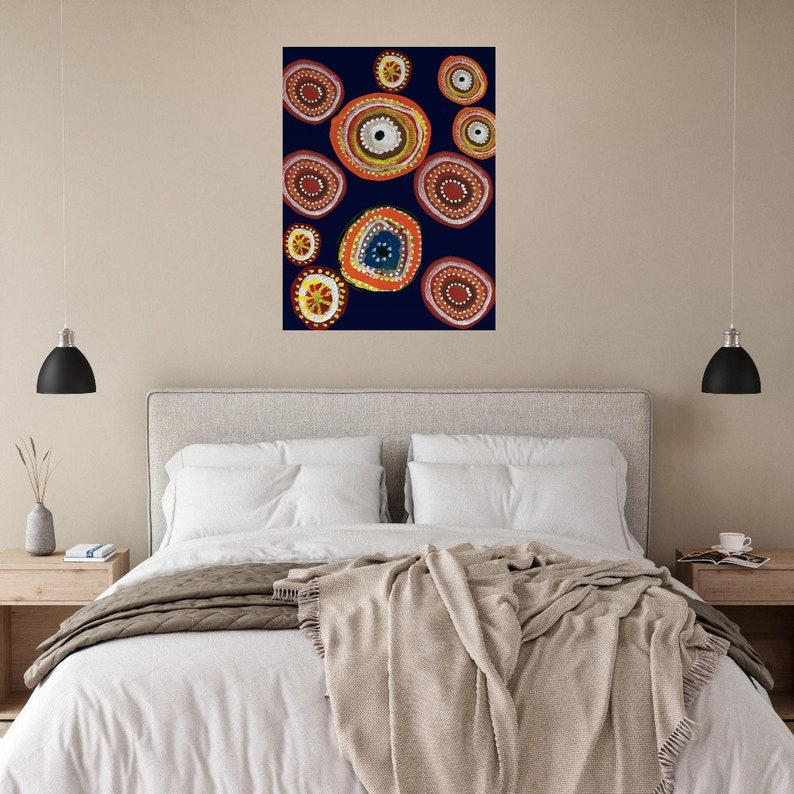Pathway Lands, Aboriginal Dot Painting, Traditional Indigenous Wall Art ...