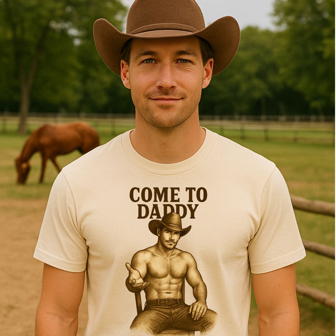 Sexy Cowboy Shirt, Gay Western Art Tee, Homoerotic Ranch Graphic, LGBTQ ...