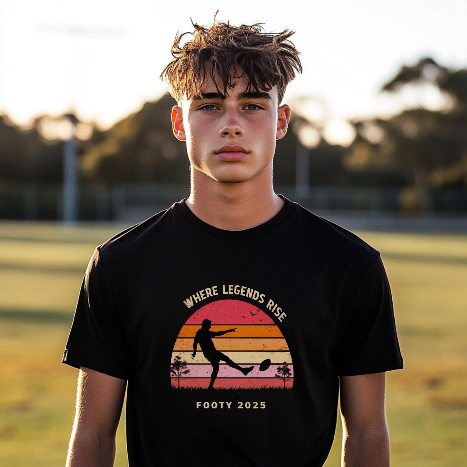 Footy 2025 Where Legends Rise T-shirt, Vintage Retro Aussie Football ...
