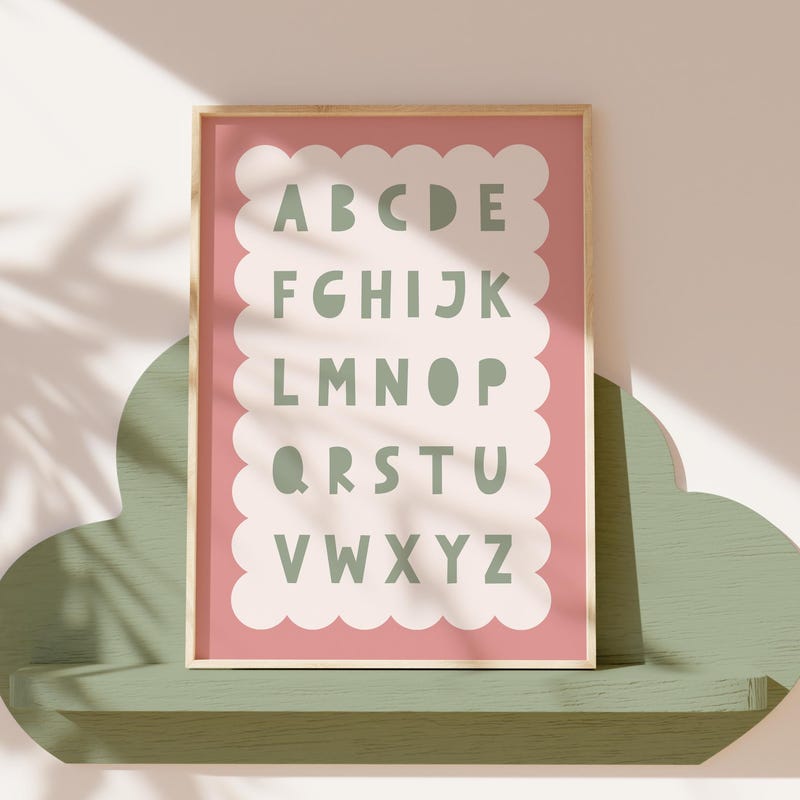 Pink Abc Prints - Etsy