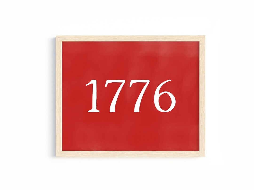 1776 Americana Wall Art | July 4th Wall Art | Red 4th of July Decor ...