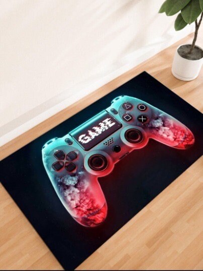 Joystick Pattern Rug, Game Console Rug, Awesome Rug, Game Room Mat ...