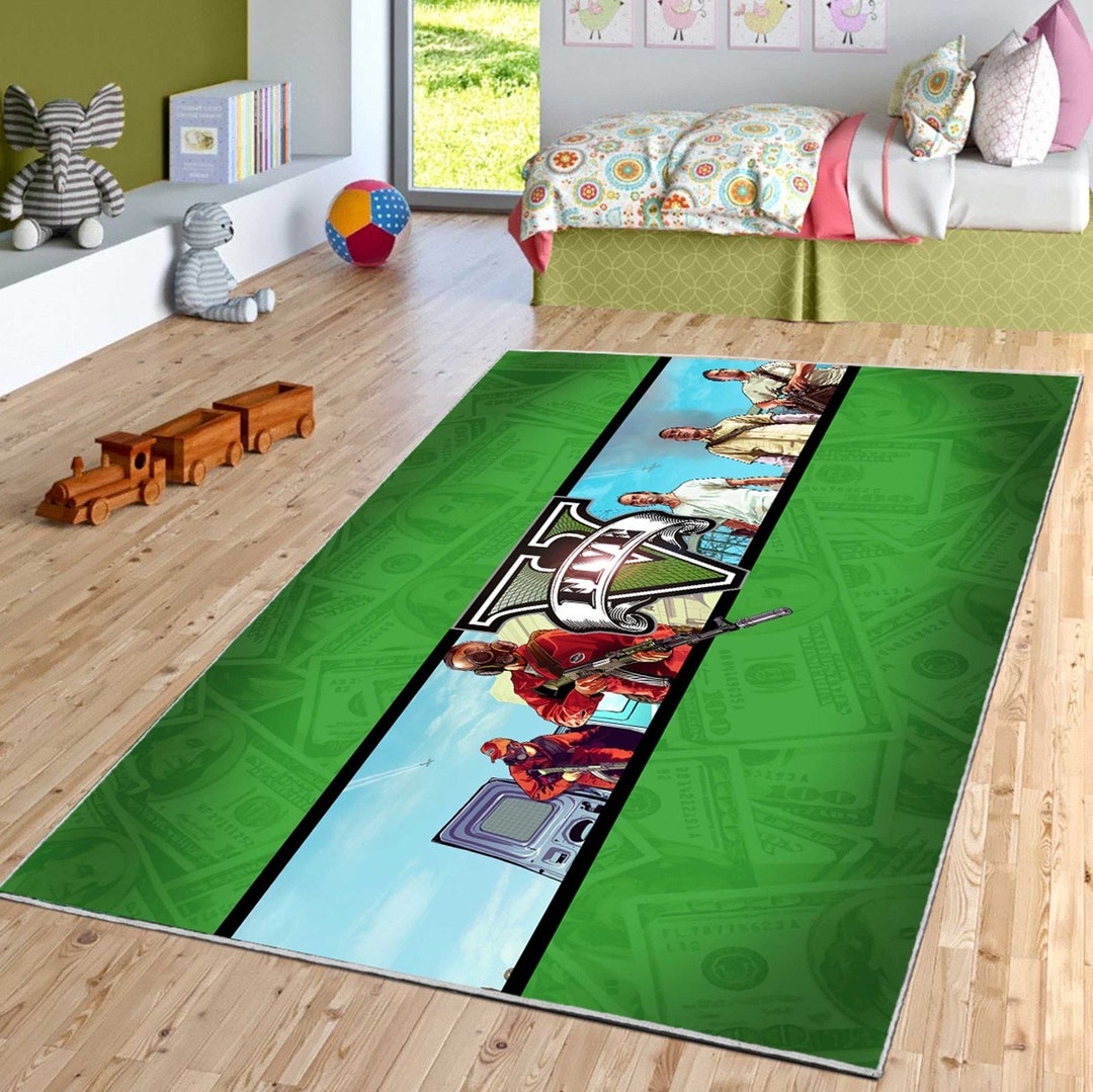 GTA 5 Rug, Grand Theft Auto Rug, Gaming Room Rug, Home Decor Rug ...
