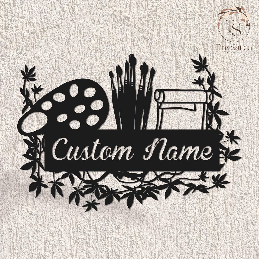 Personalized Art Studio Metal Sign,artist Sign, Custom Painter Name ...