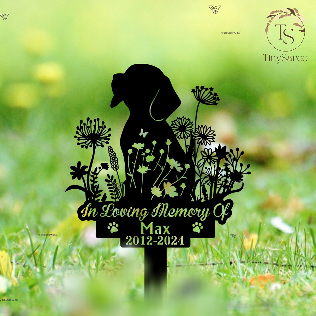 Beagle Metal Stake Sign Custom, Beagle Dog Loss, Beagle Dog Lover ...