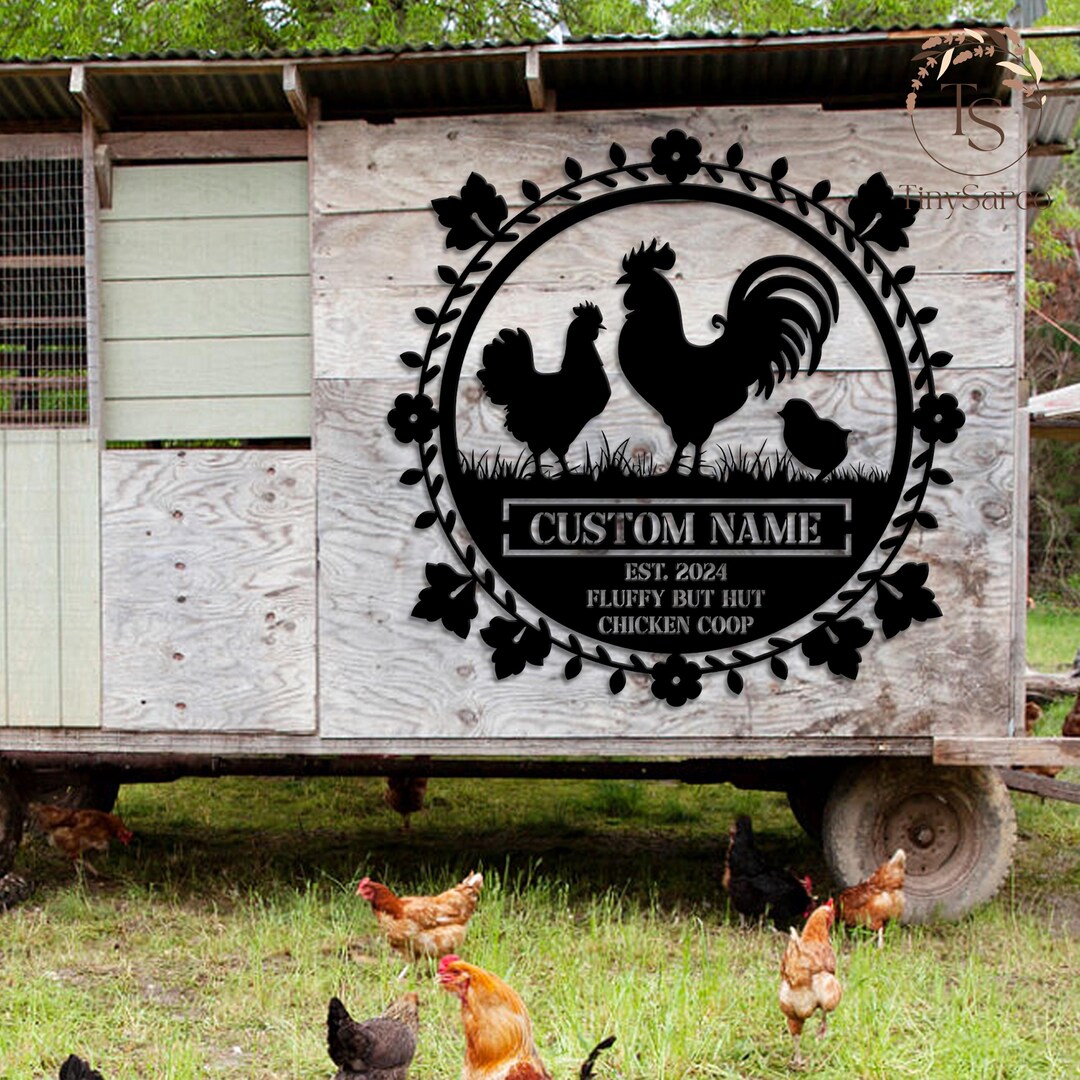 Custom Hen House Decoration, Hen House Metal Sign, Personalized Metal ...