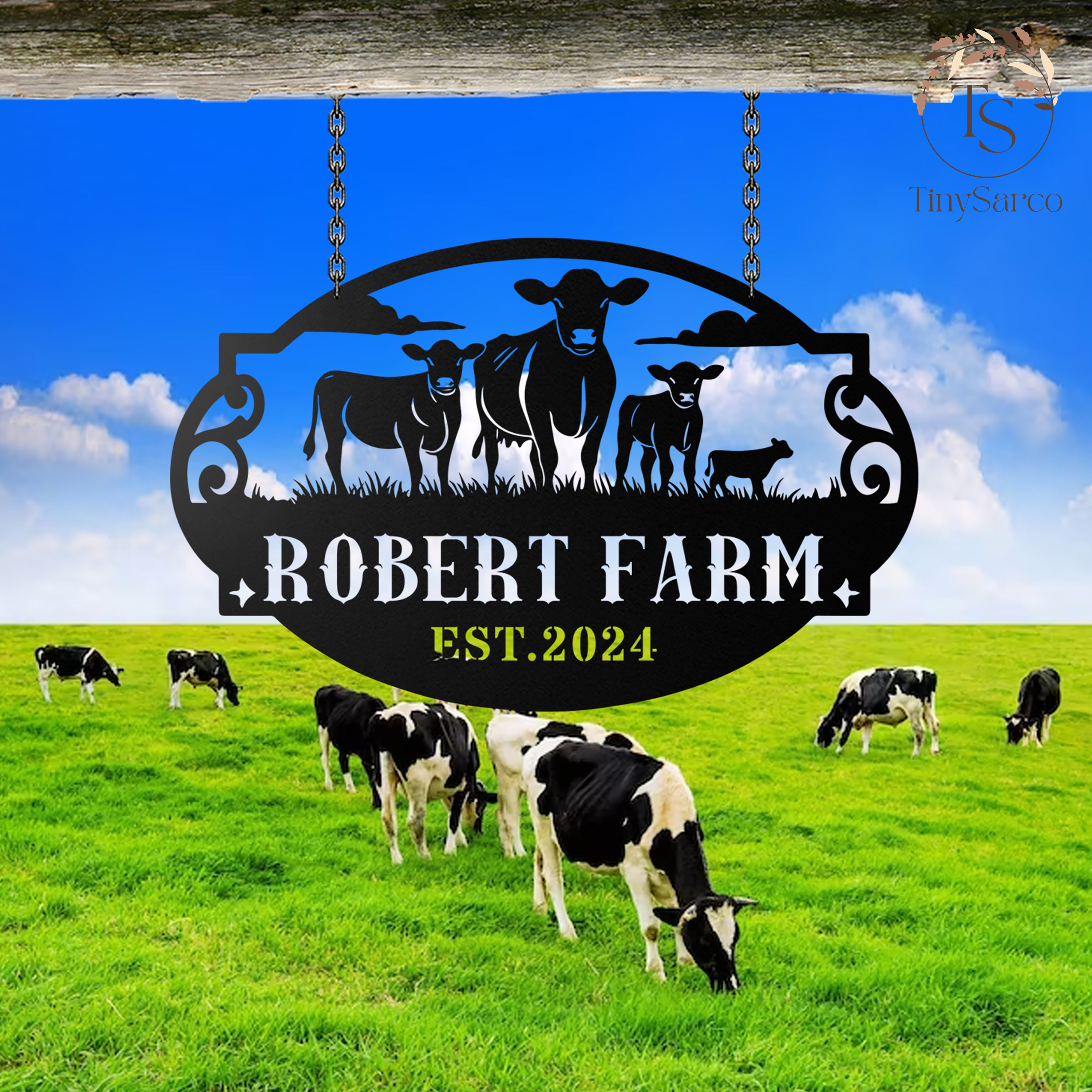 Cow Metal Sign Custom, Cow Cattle Metal Wall Art, Cow Ranch Decor ...