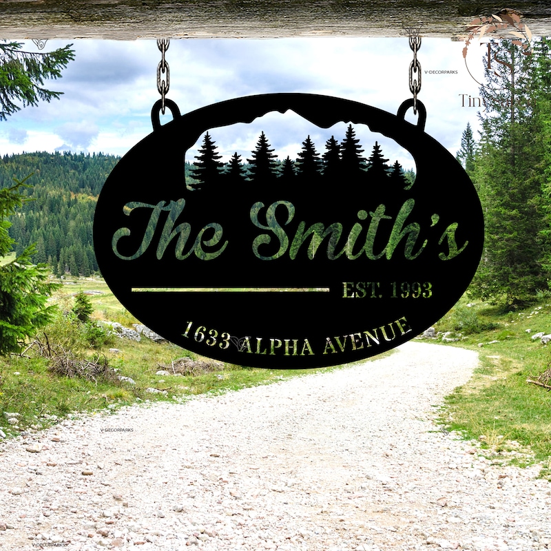 Rustic Metal Address Sign - Etsy