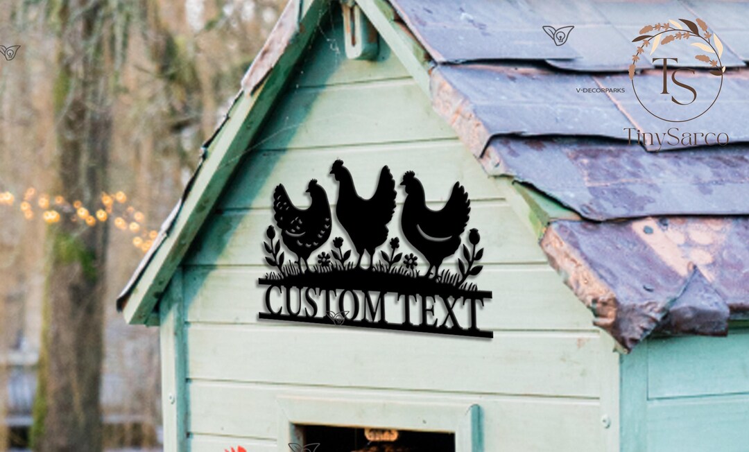Personalized Chicken Coop Sign, Hen House Sign,metal Chicken Sign ...