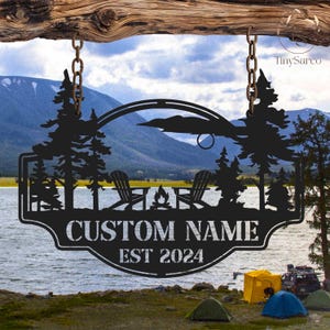 Personalized Cabin Metal Sign, Cabin Sign, Lodge Decoration, Cabin ...
