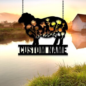 Sheep Farm Metal Sign Personalized, Sheep Decor, Sheep Farm Metal Wall ...